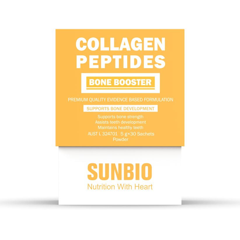 Sunbio Collagen Peptides Bone Booster, 30x5g Sachets – Sunbio Australia